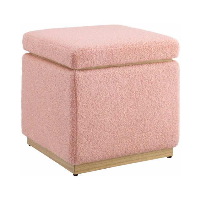 Linon Blanche Square Storage Ottoman - Light Gray - Walmart.com