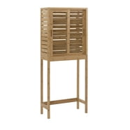 Linon Harding 3-Shelf Dual Sliding Door Floor Cabinet, 26" Wide ...