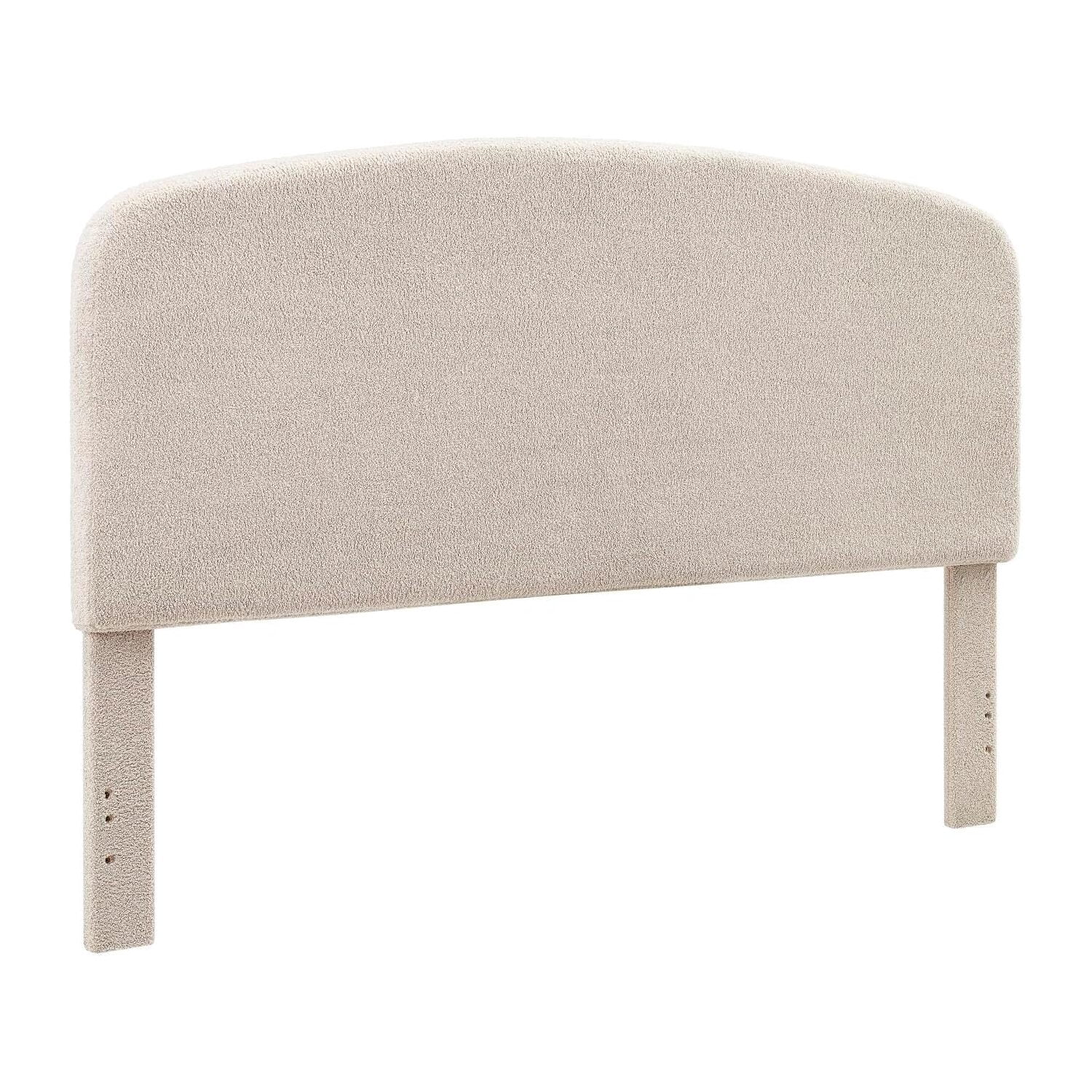 Bressett King Sherpa Rounded Headboard Natural - Walmart.com