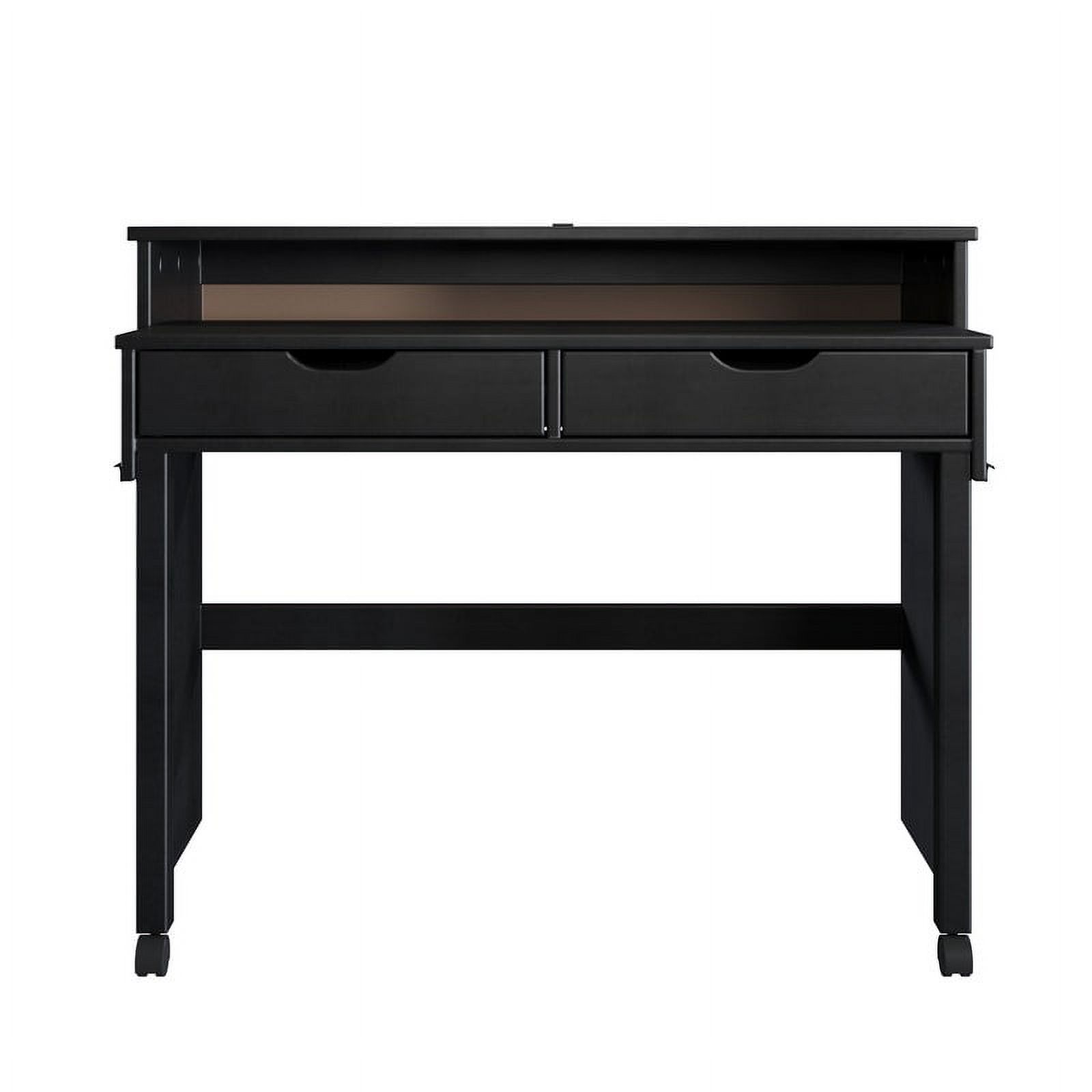 Linon Bridgton Extendable Console Desk Black - Walmart.com