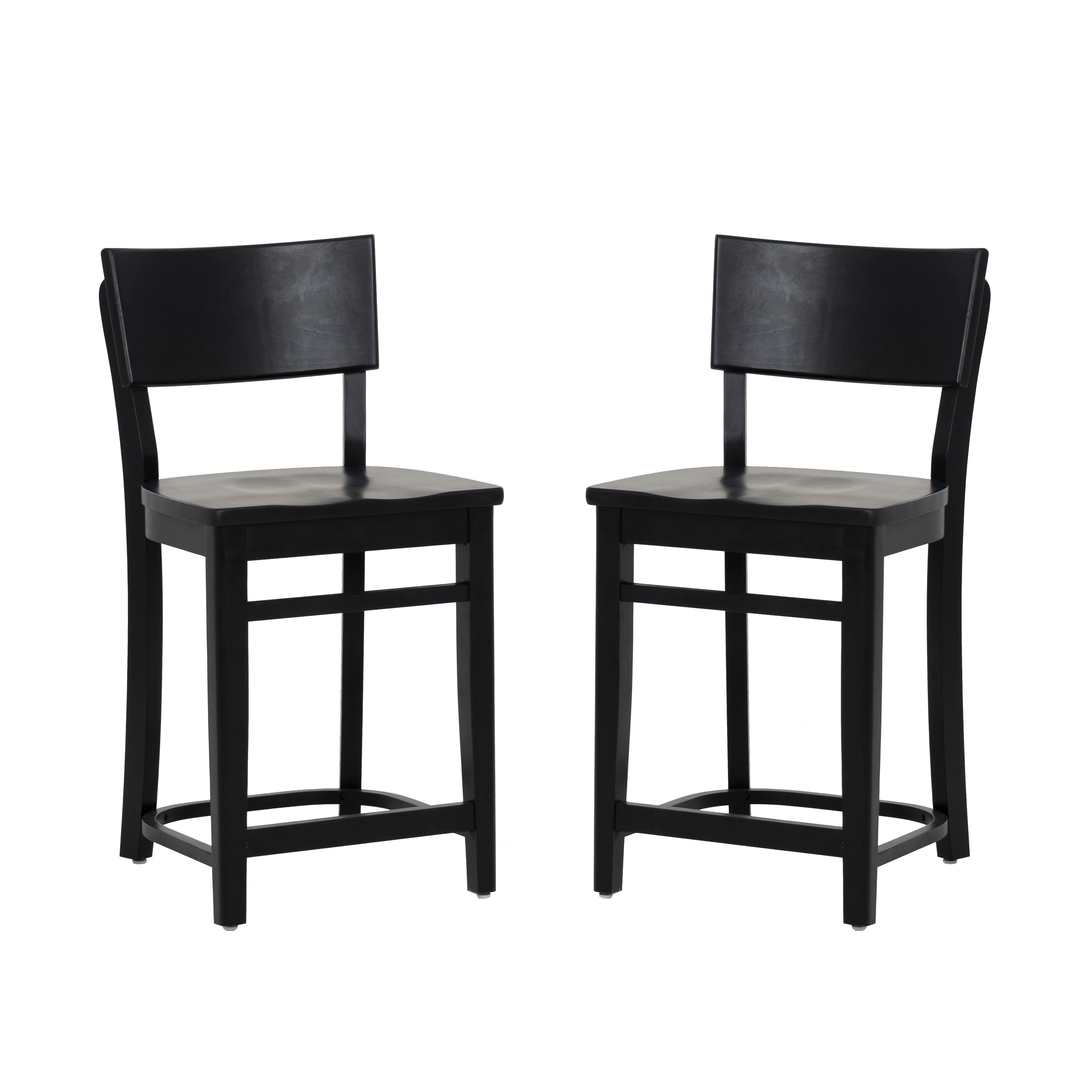 Linon Briggs Counter Stool Black Set of 2 - Walmart.com