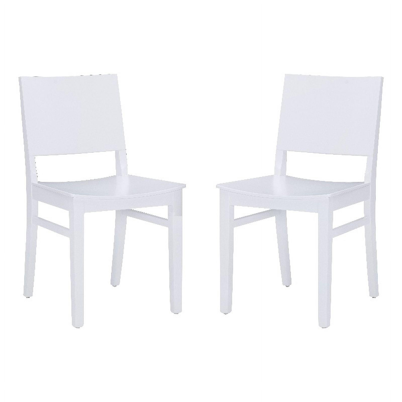 Linon Burke Wood Commercial Grade Set of Two Side Dining Chairs in ...