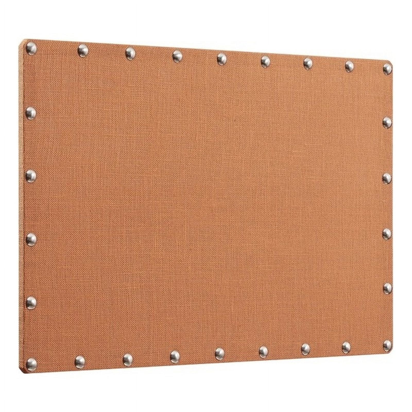 Linon Burlap Office Bulletin Board Corkboard in Orange - Walmart.com