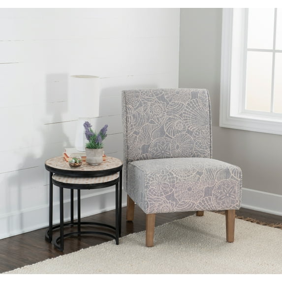 Free Shipping! Linon Bynum Slipper Accent Chair Stone Gray Upholstered ...
