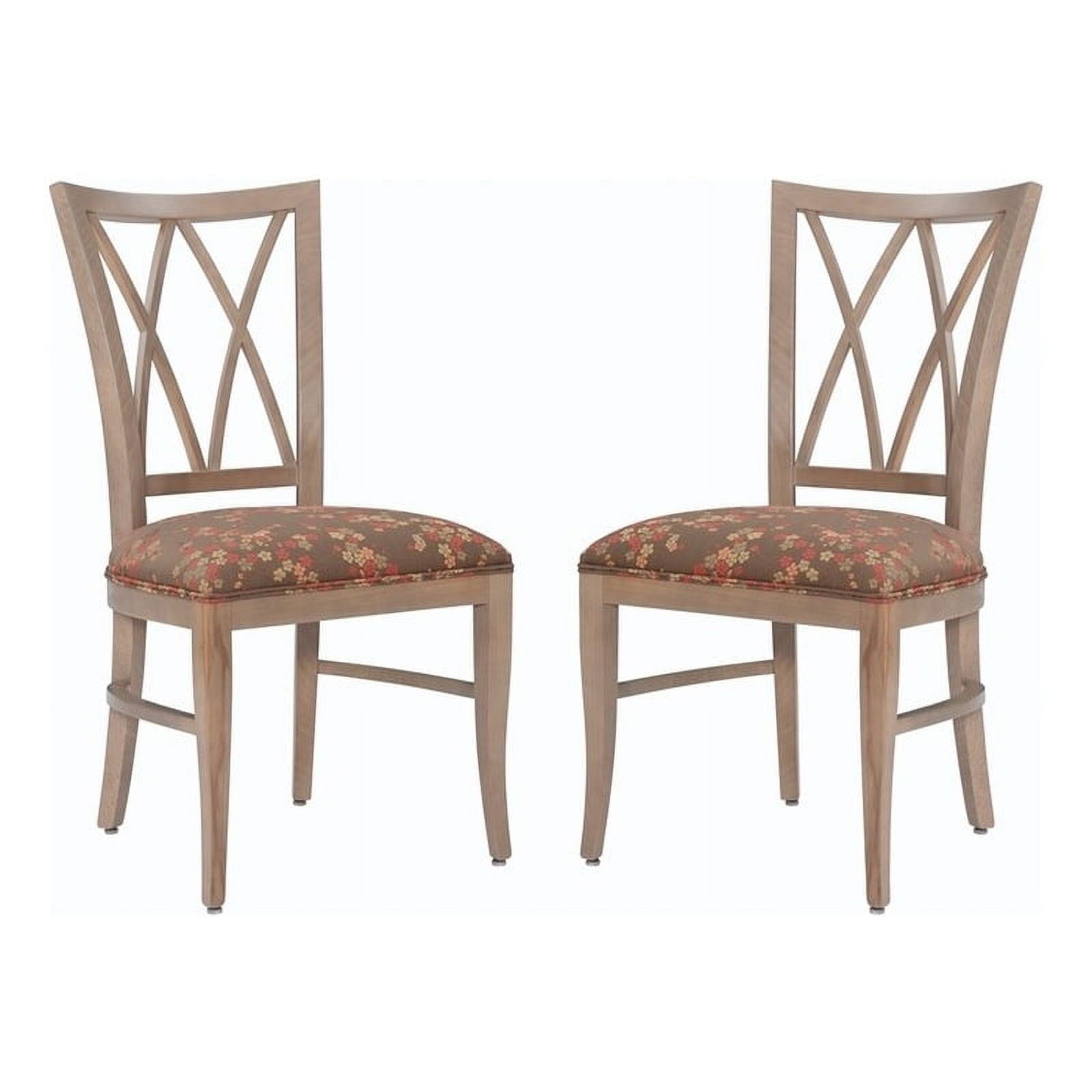 Linon Cameron Wood Commercial Grade Set of 2 Dining Chairs in Natural ...