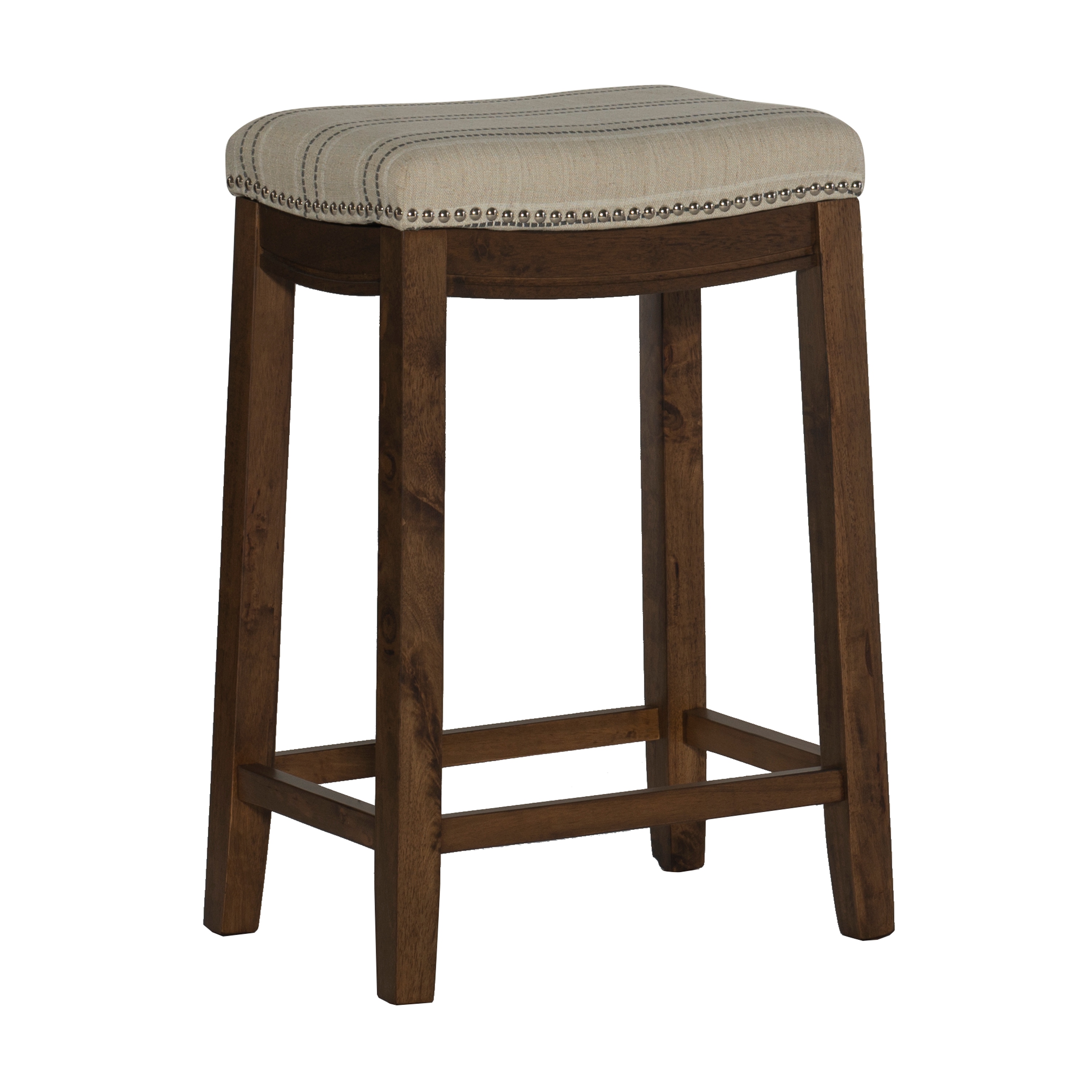 Linon Cessford 26" Backless Indoor Counter Stool, Rich Brown with ...