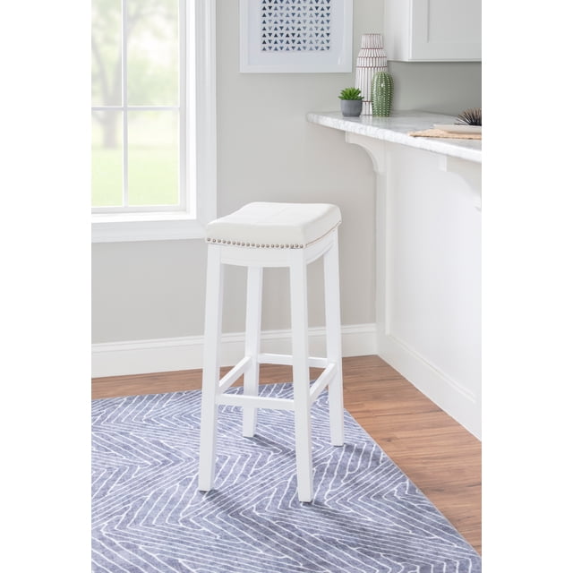 Free Shipping! Linon Cessford 32 Inch Backless Wood Counter Stool with ...