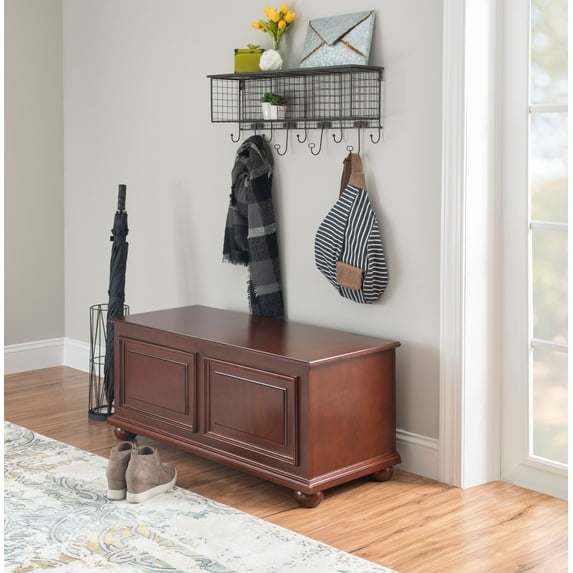 Linon Chadwick Traditional Cedar Chest in Rich Cherry Finished Wood ...