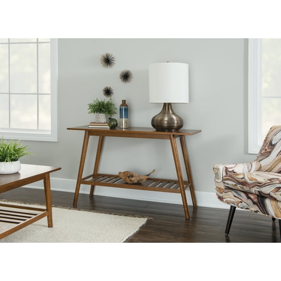 Linon Charlotte Console Table, Brown, with Shelf - Walmart.com
