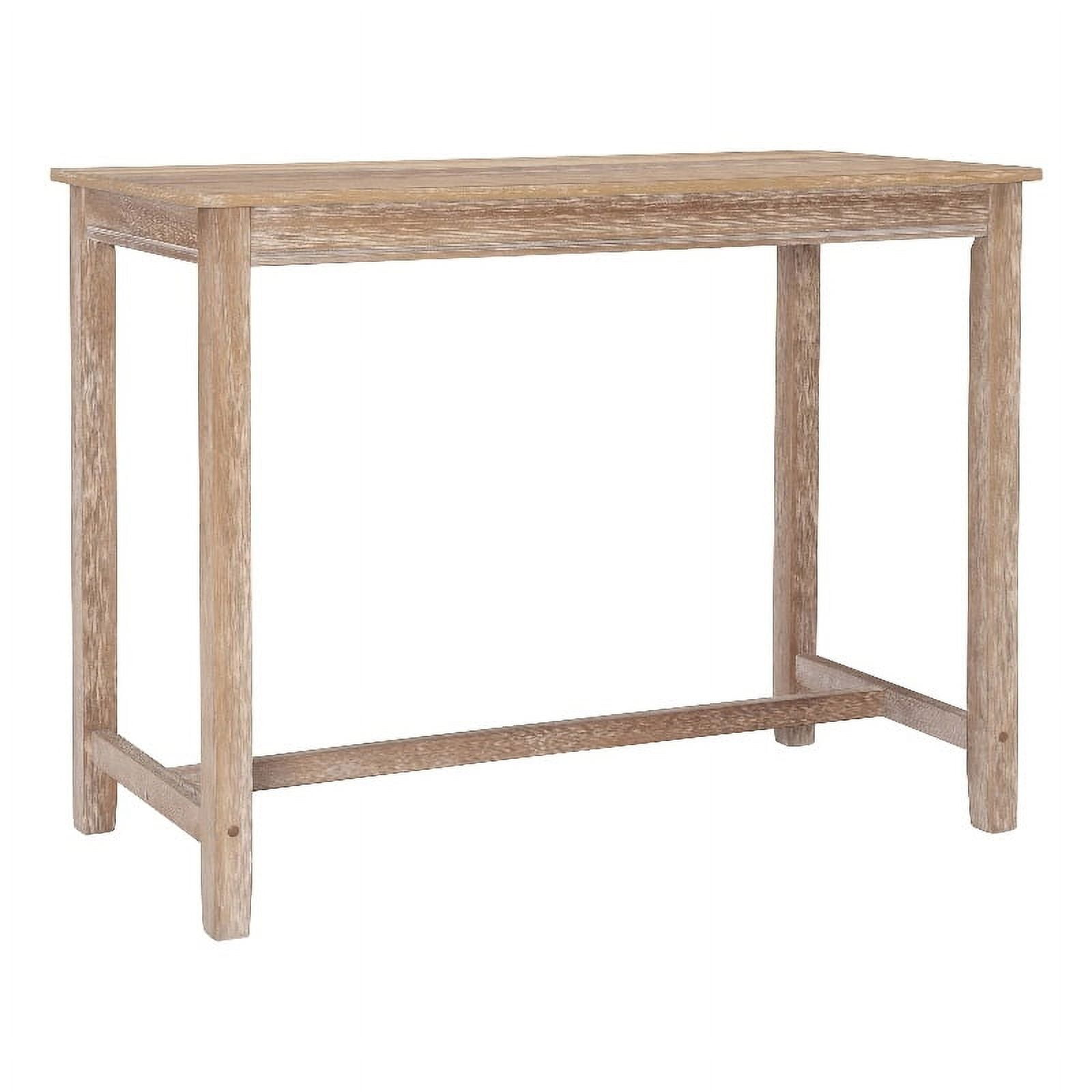 Linon Claridge Wood Counter Height Pub Table in Distressed Brown ...