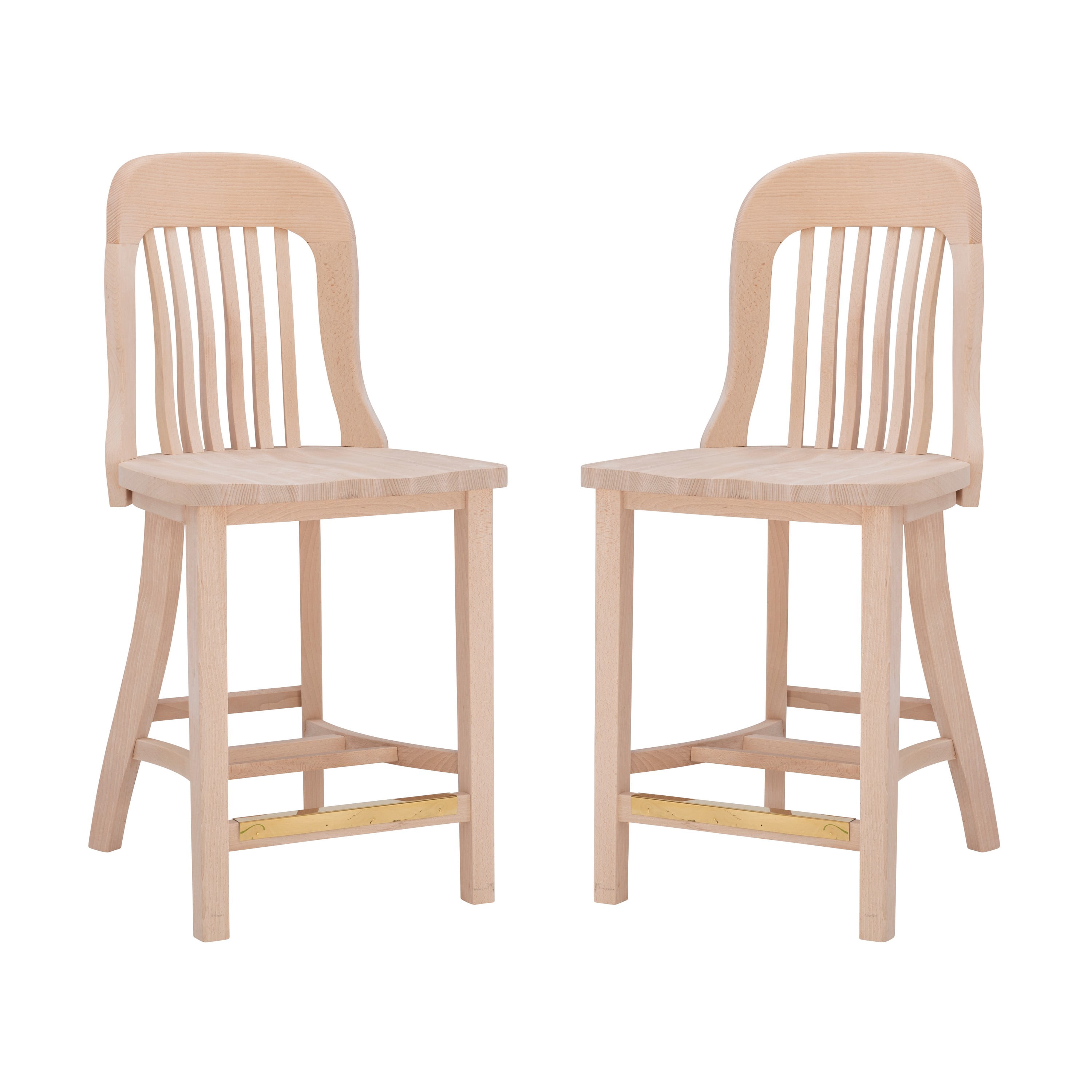 Linon Conway 24" High Back Counter Stools, Set of 2, Unfinished ...