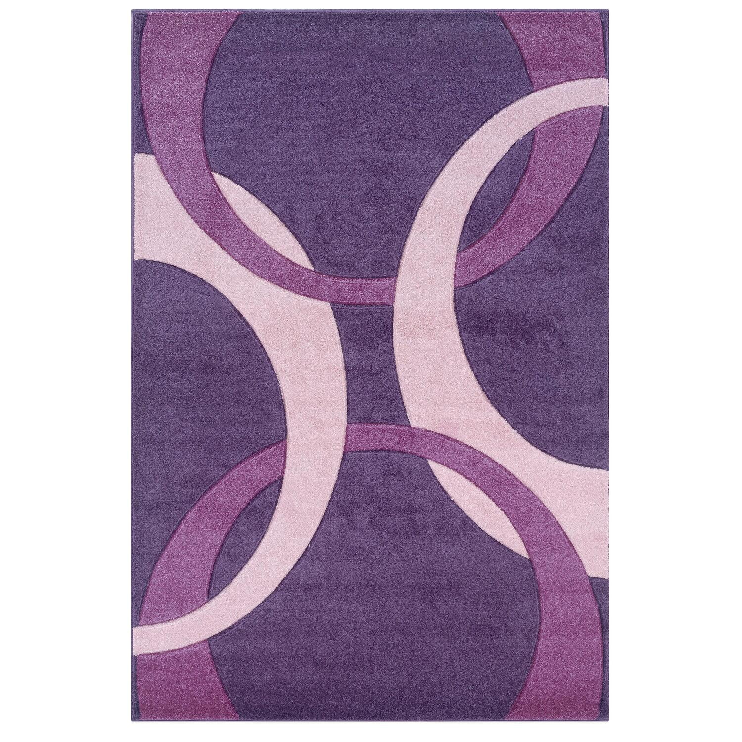 Corfu Collection Purple & Baby Pink 5 x 7.7 Rug - Walmart.com