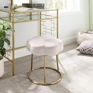 Aimee Vanity Stool Soft Gold - Walmart.com