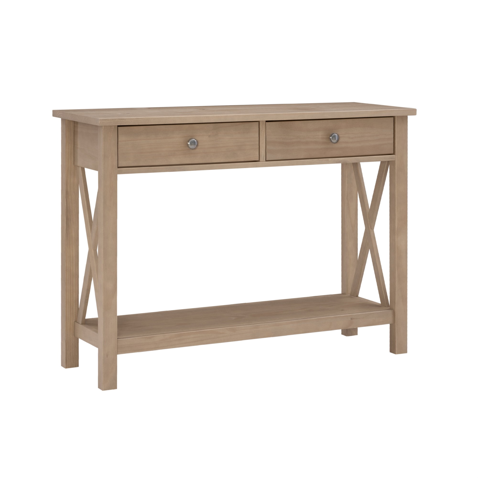 Linon Davis 2-Drawer Console Table - Black - Walmart.com