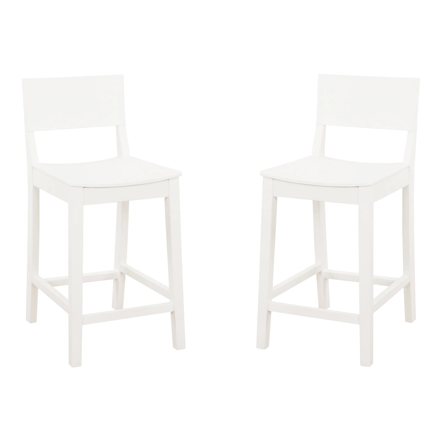 Linon Devin Counter Stool Set Of 2 White Kd - Walmart.com