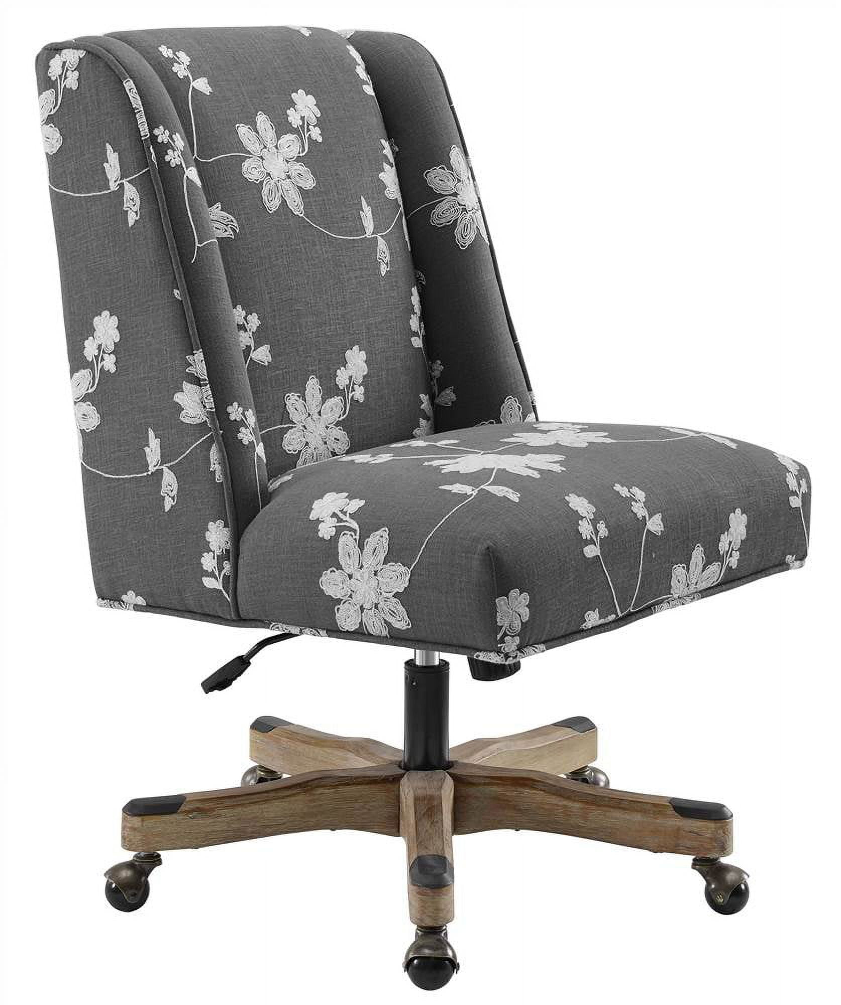 Linon Draper Office Chair, Multiple Colors and Base Options - Walmart.com