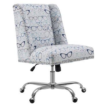 Linon Draper Office Chair, Multiple Colors and Base Options - Walmart.com