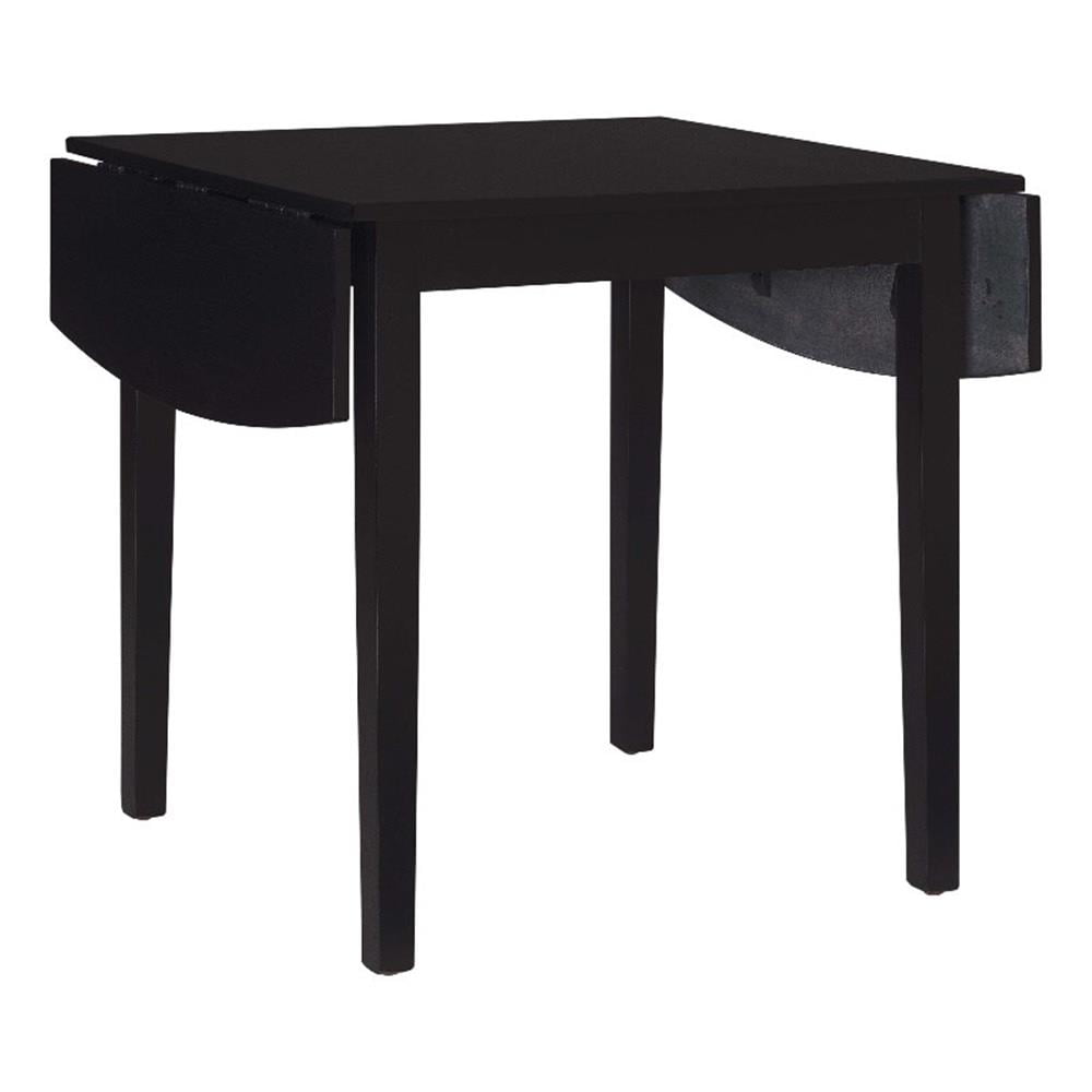 Linon Ervin Small Kitchen Space Dining Table: Wood Square Drop Leaf in ...