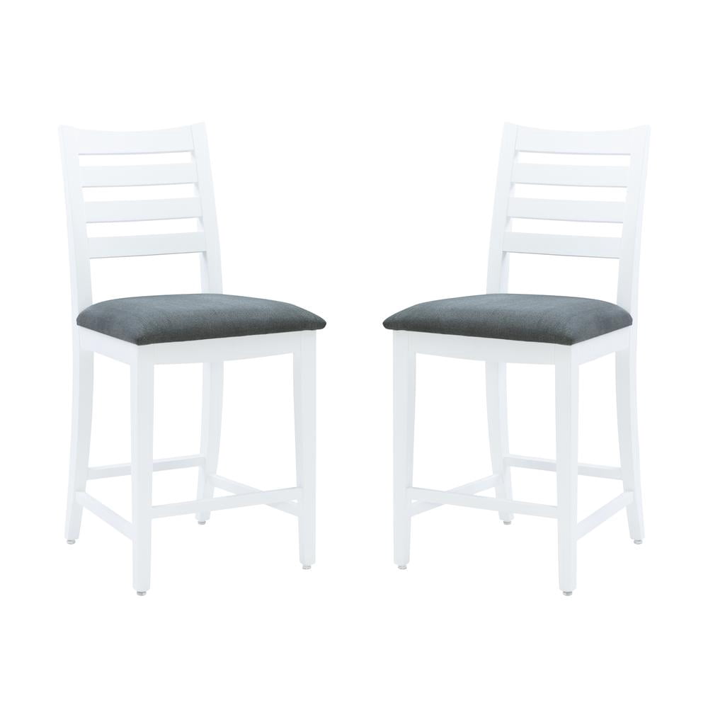Linon Flynn White Counter Stool Uph Seat - Walmart.com