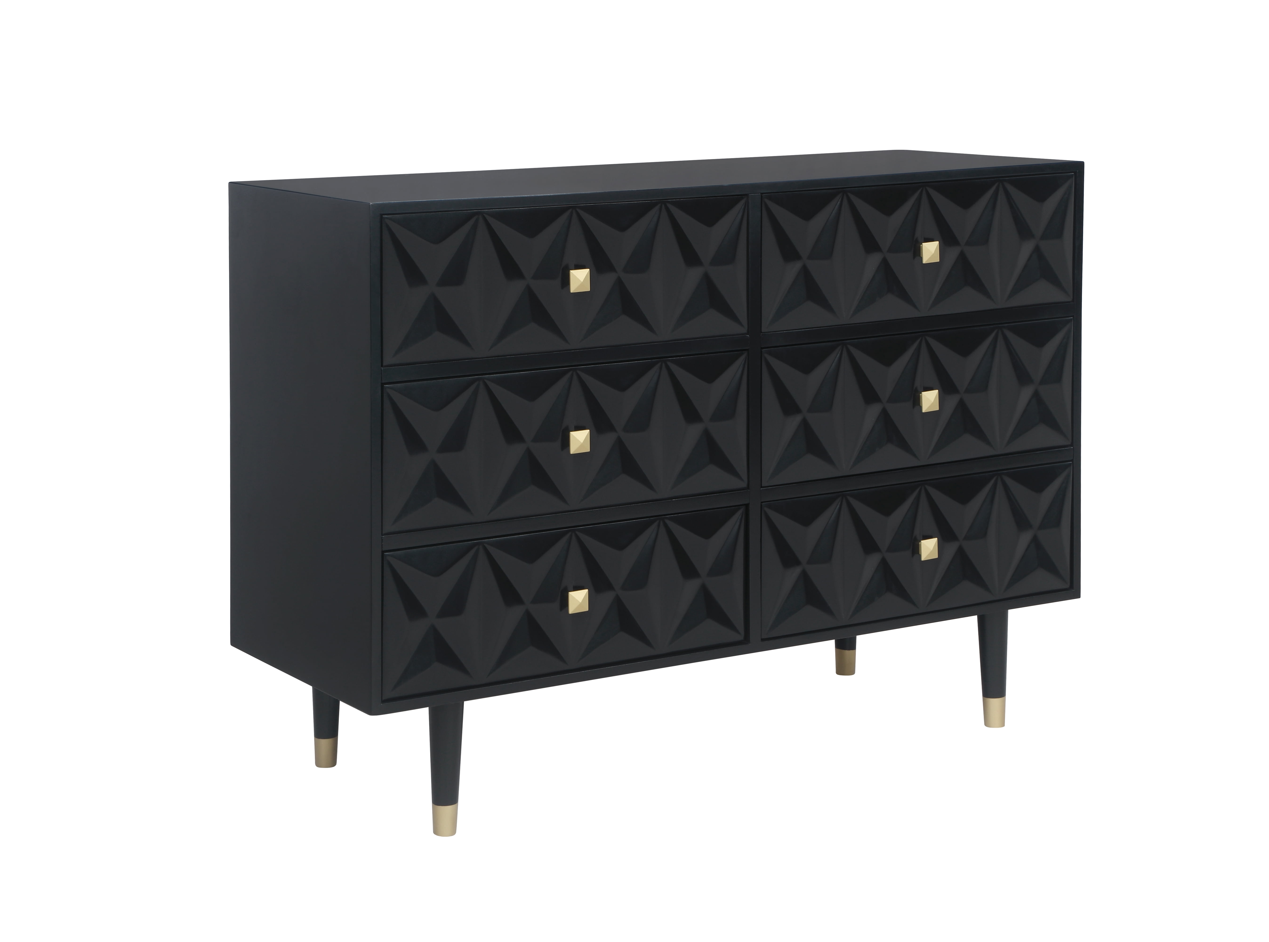 Linon Geo 6-Drawer Texture Dresser, Multiple Finishes - Walmart.com