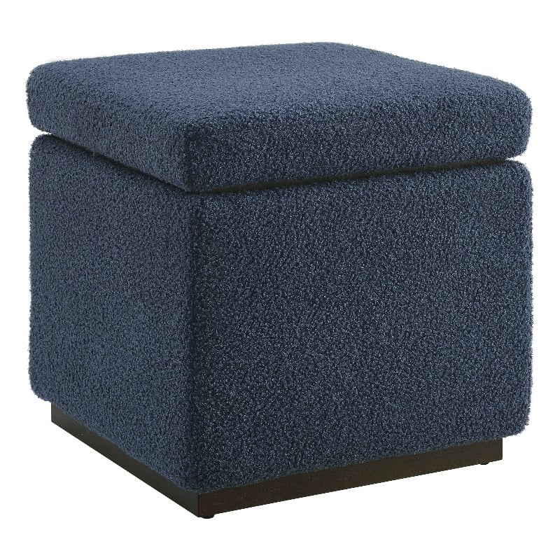 Linon Hawn Wood Upholstered Square Ottoman in Dary Gray - Walmart.com