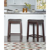 Yardi Yard Set of 2 Water Hyacinth Woven Bar Stools, Counter Height ...