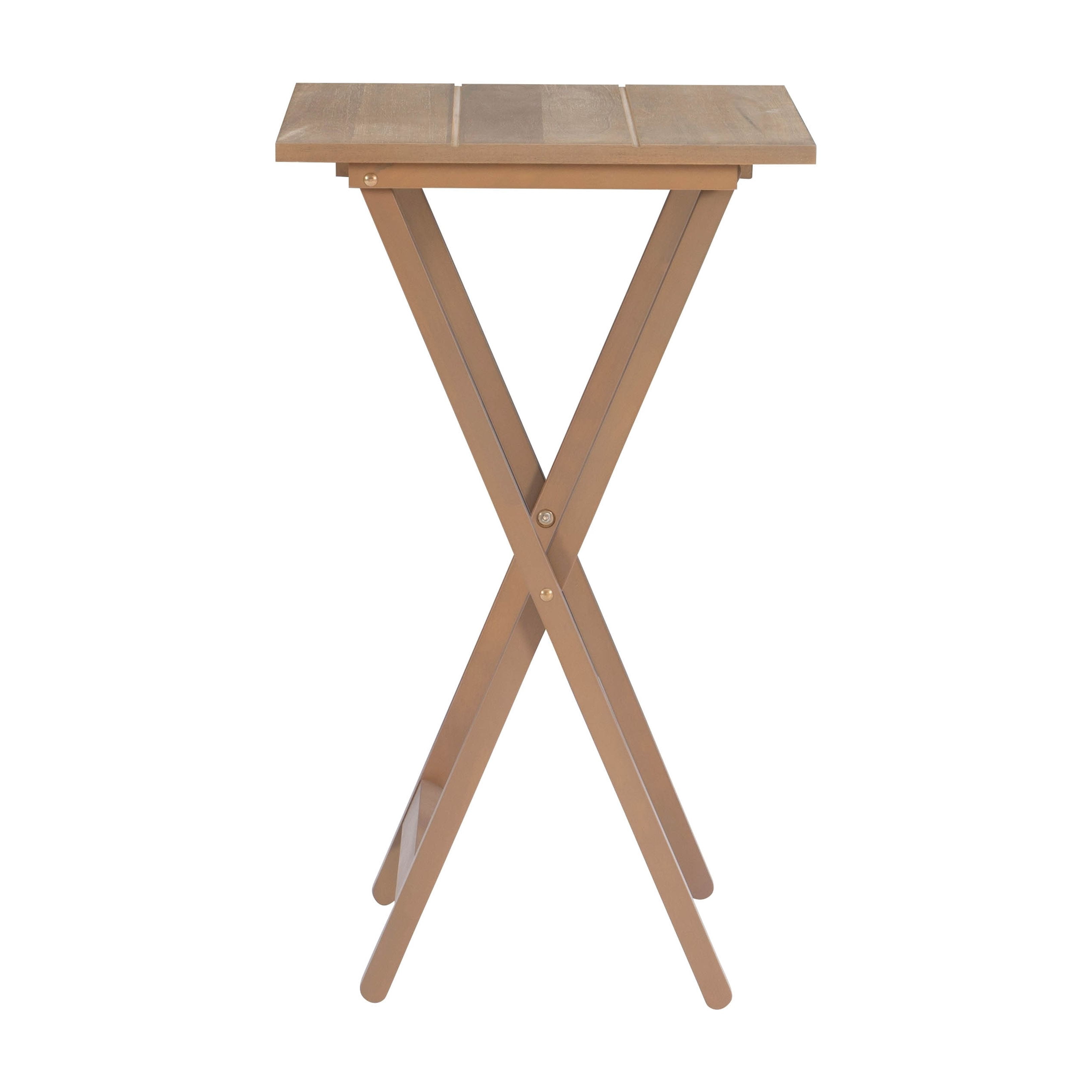 Linon Home Decor Acacia Driftwood Tray Table Set - Walmart.com