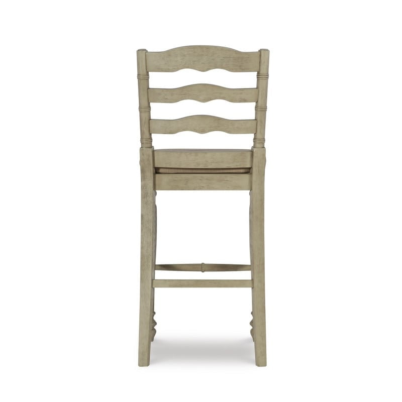 Linon Home Decor Katy White-Washed 30-inch Bar Stool - Walmart.com