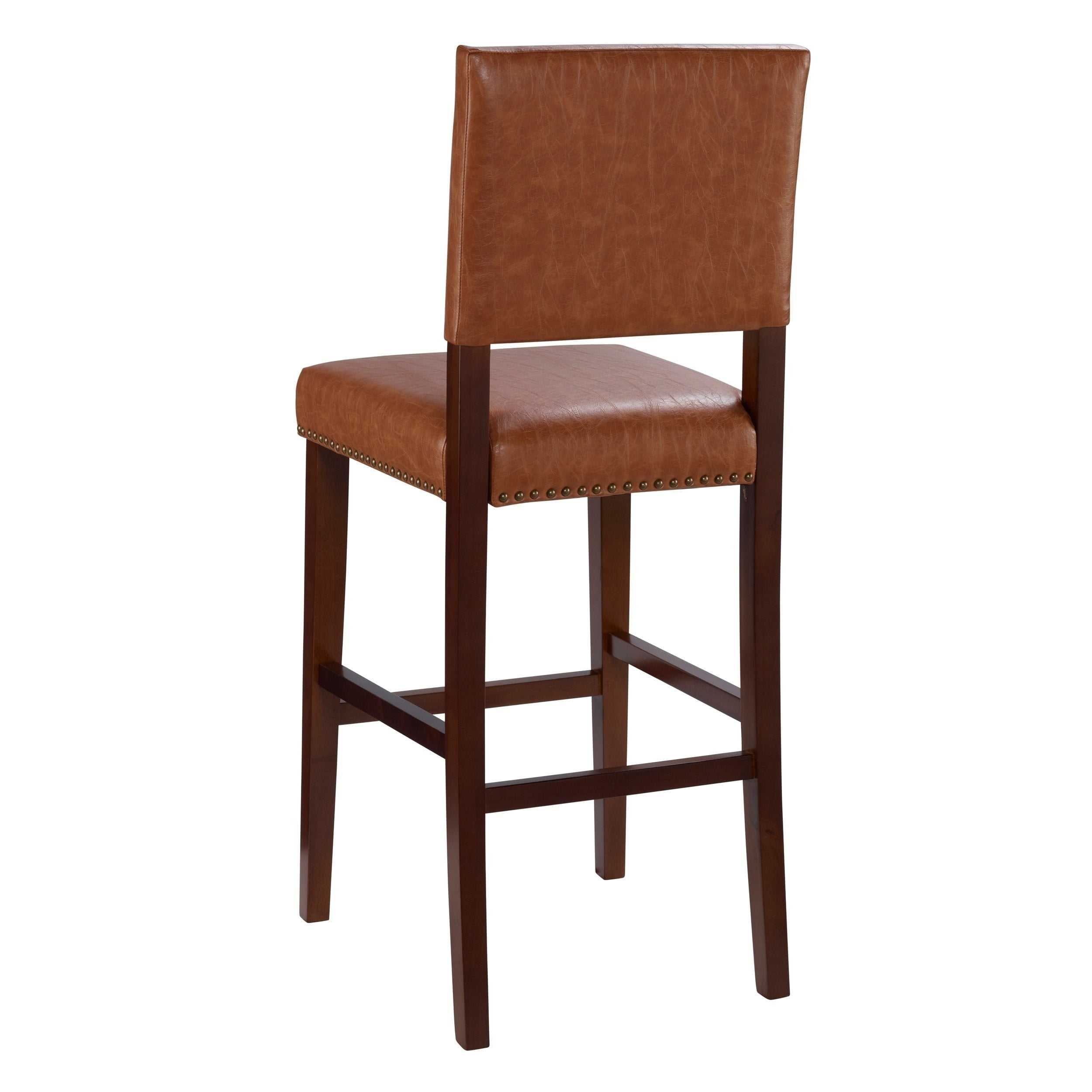 Linon Home Decor Linon Amaravati Faux Leather Caramel 30-inch Bar Stool ...