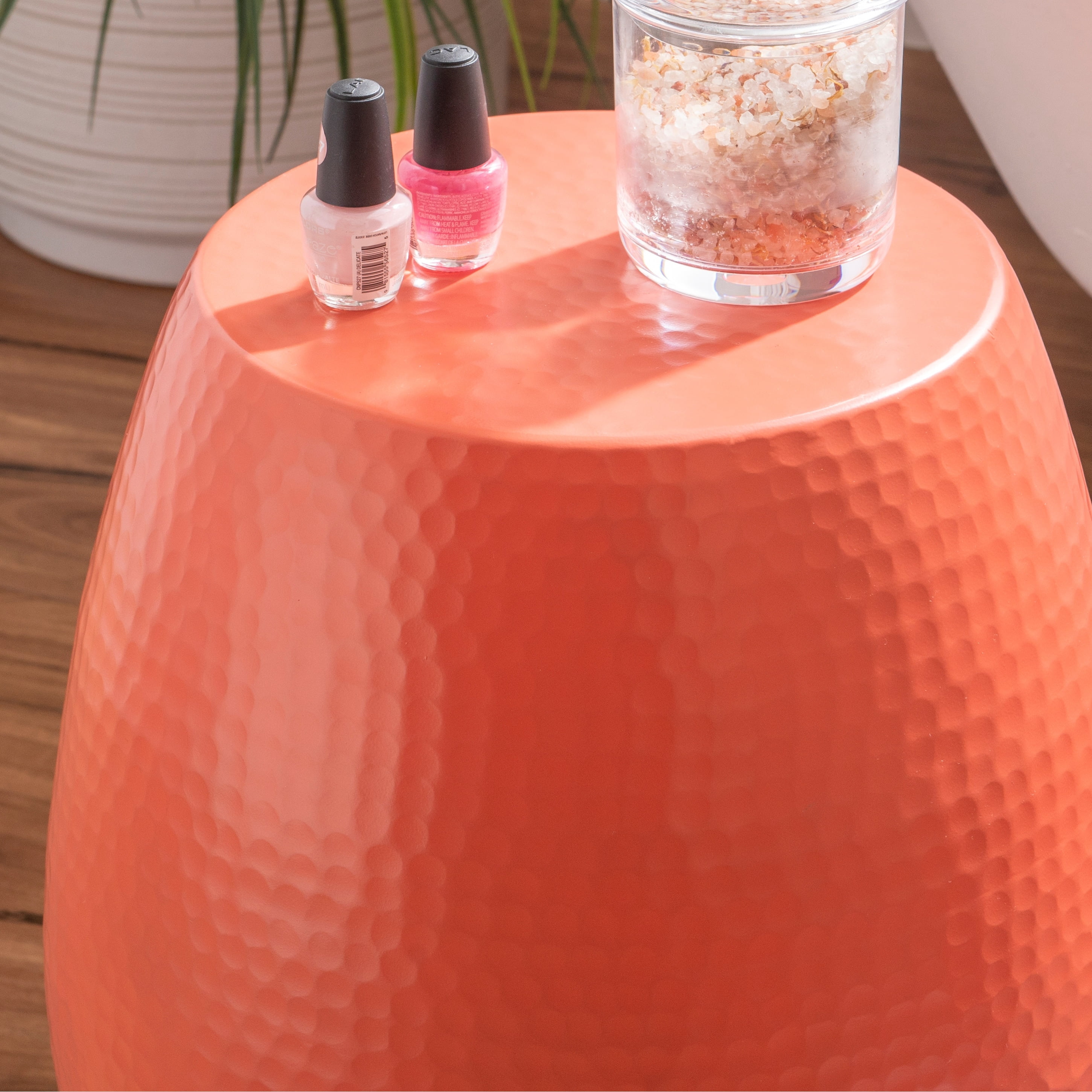 Linon Home Decor Seamus Side Table Aluminum Pink - Walmart.com