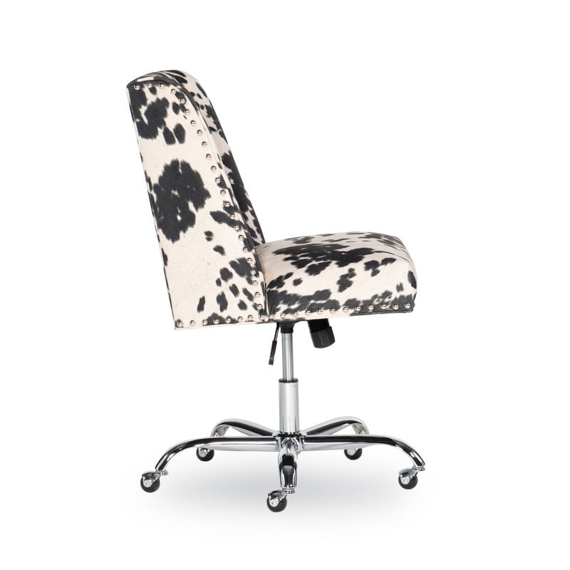 Linon Home Decor Violet Cow Print Office Chair - Walmart.com
