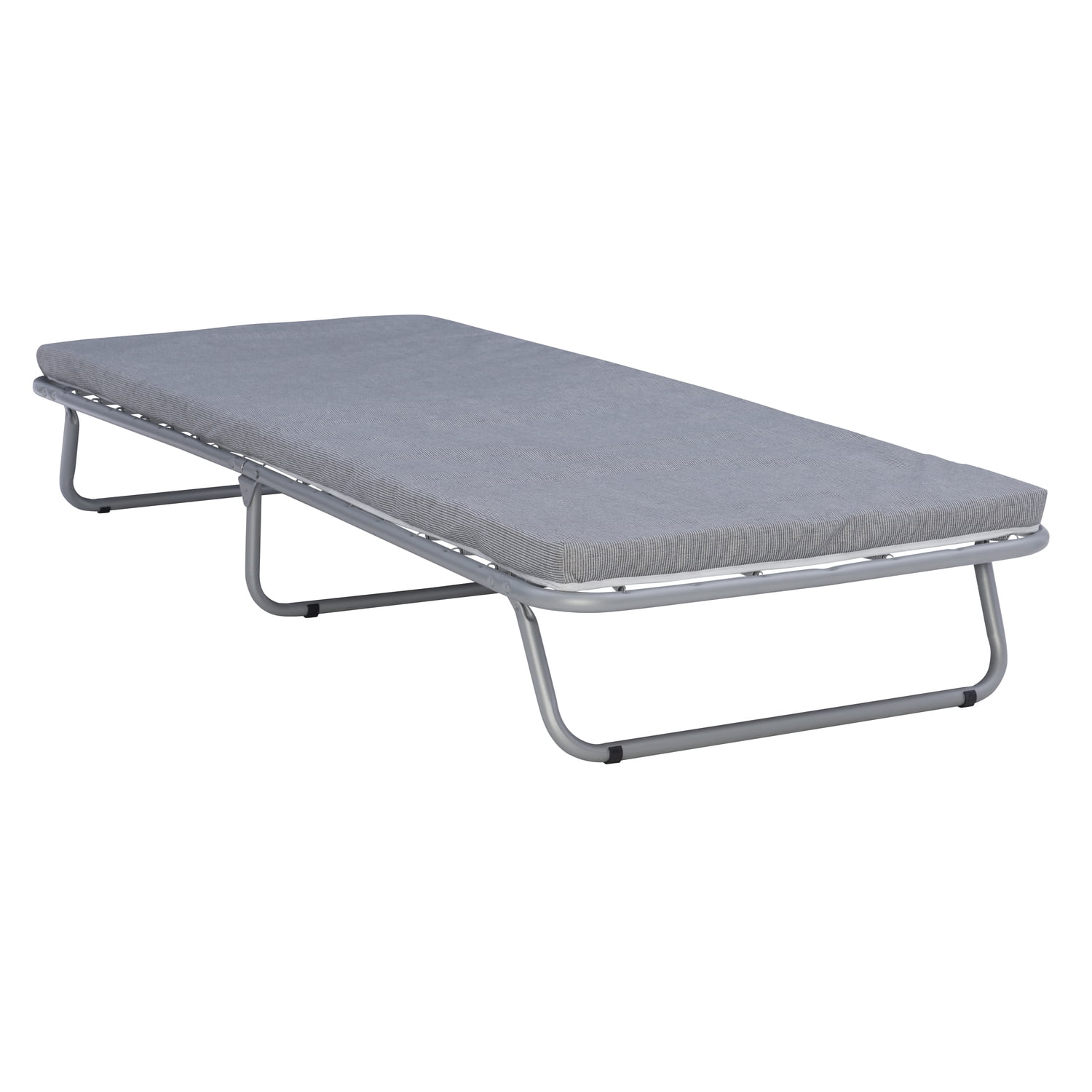 Linon Irving Heavy Duty Rollaway Folding Bed with Mattress, Black ...