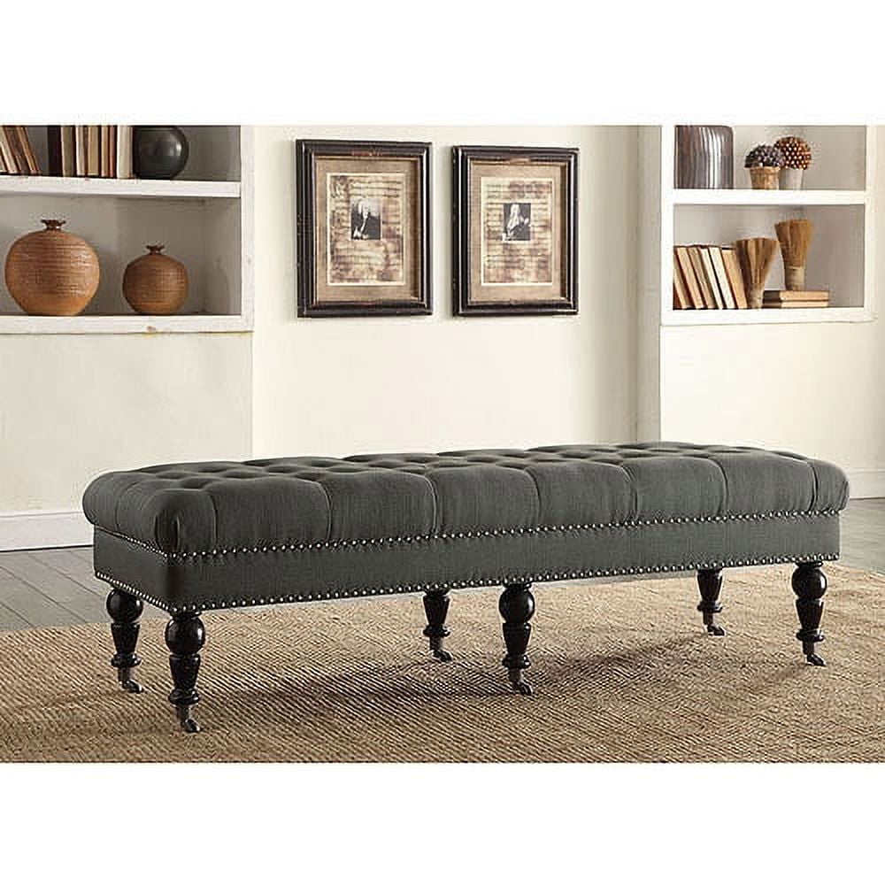 Linon Isabelle Linen Tufted Bench, Multiple Sizes and Colors - Walmart.com