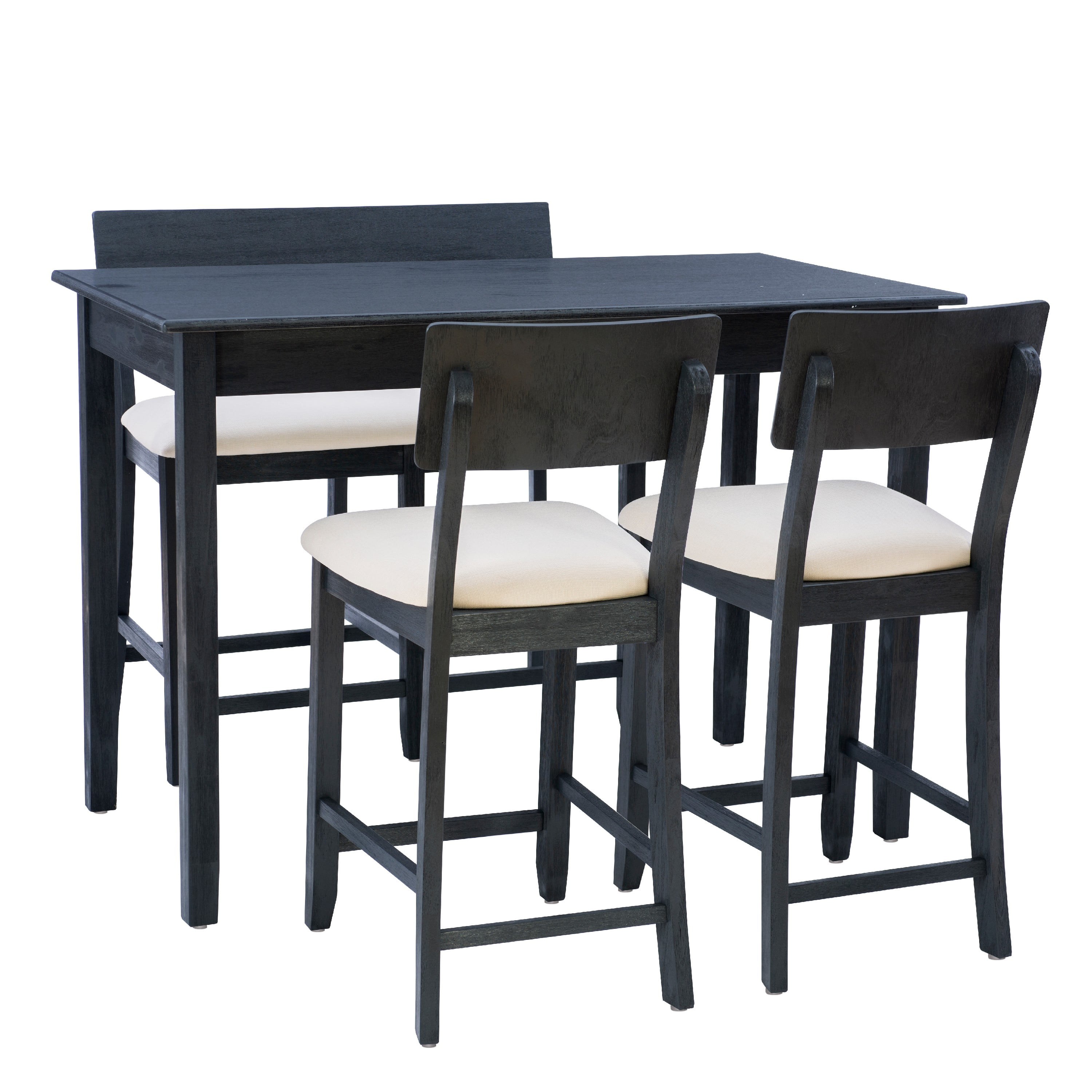 Free Shipping! Linon Jamil 4-Piece Tavern Set, Dark Charcoal Acacia ...