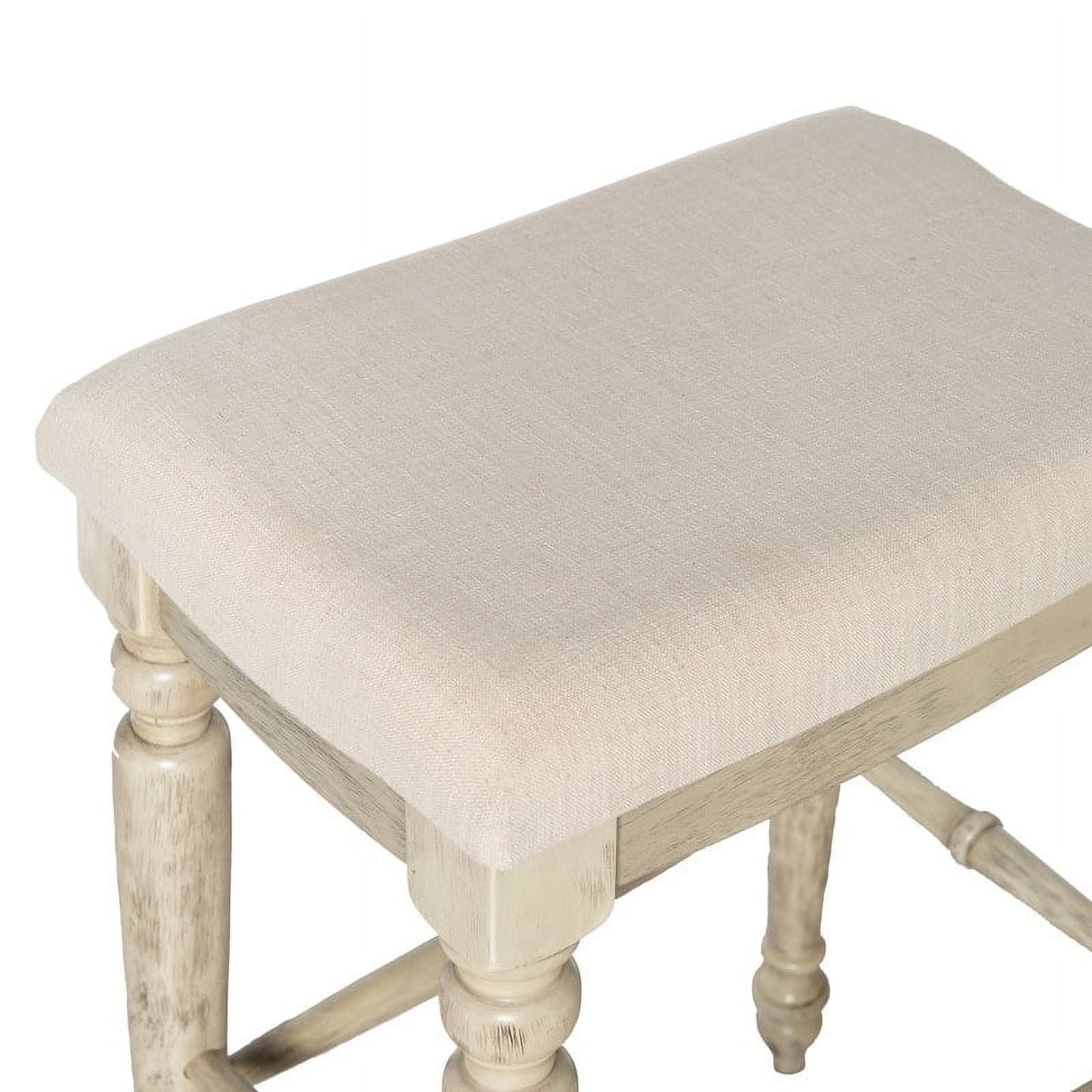 Linon Katy Backless Bar Stool White Washed Washed - Walmart.com