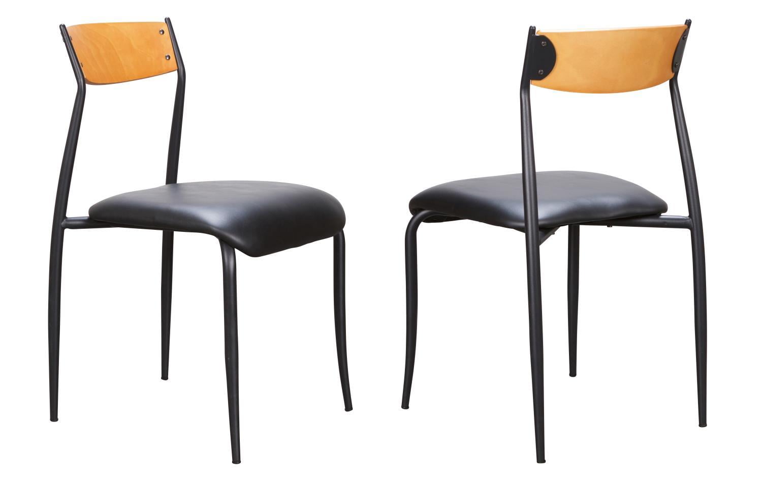 Linon Kyler Metal Dining Chair - Black - Set of 2 - Walmart.com
