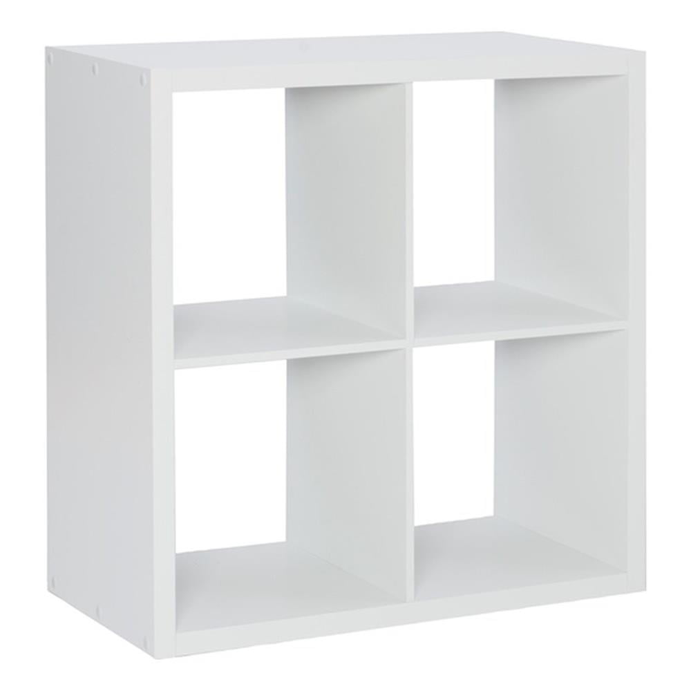 Linon Lane Four Cubby Open Back Storage Cabinet in White Wood - Walmart.com