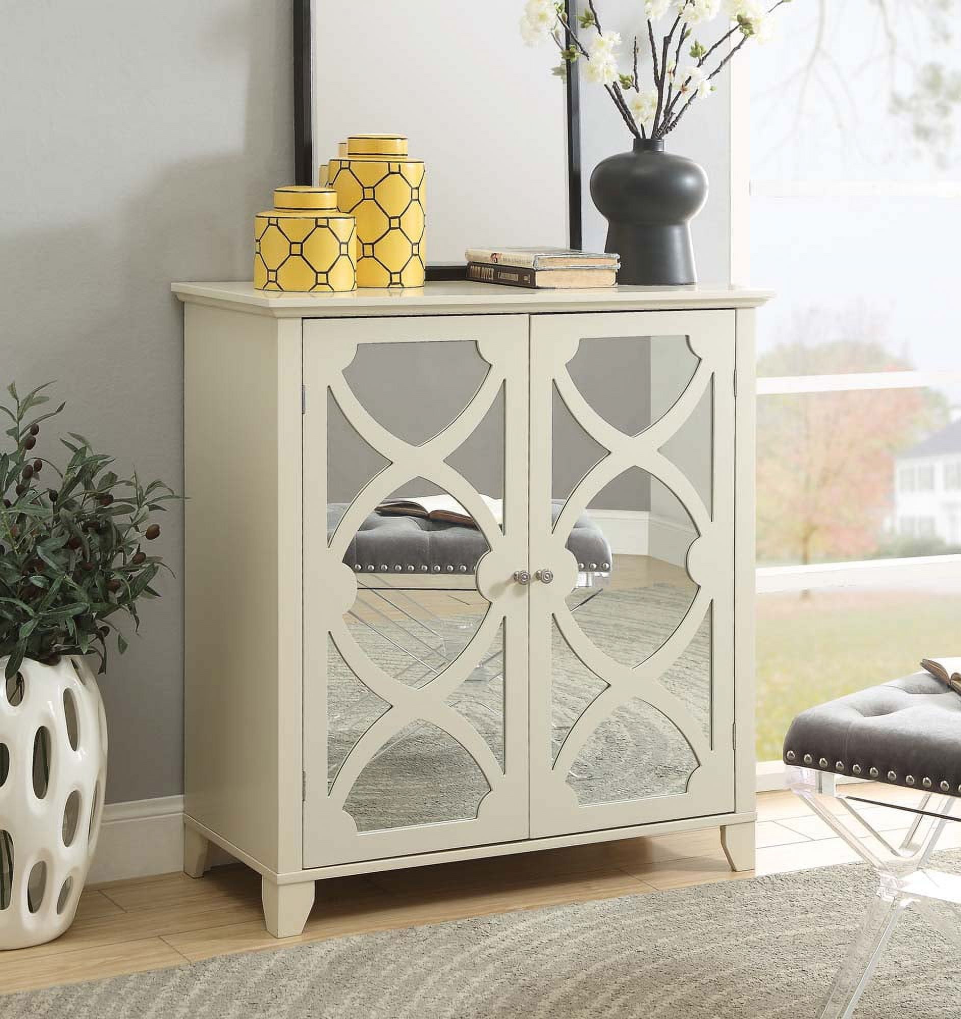 Linon Large Cabinet with Mirror Door, Multiple Colors - Walmart.com