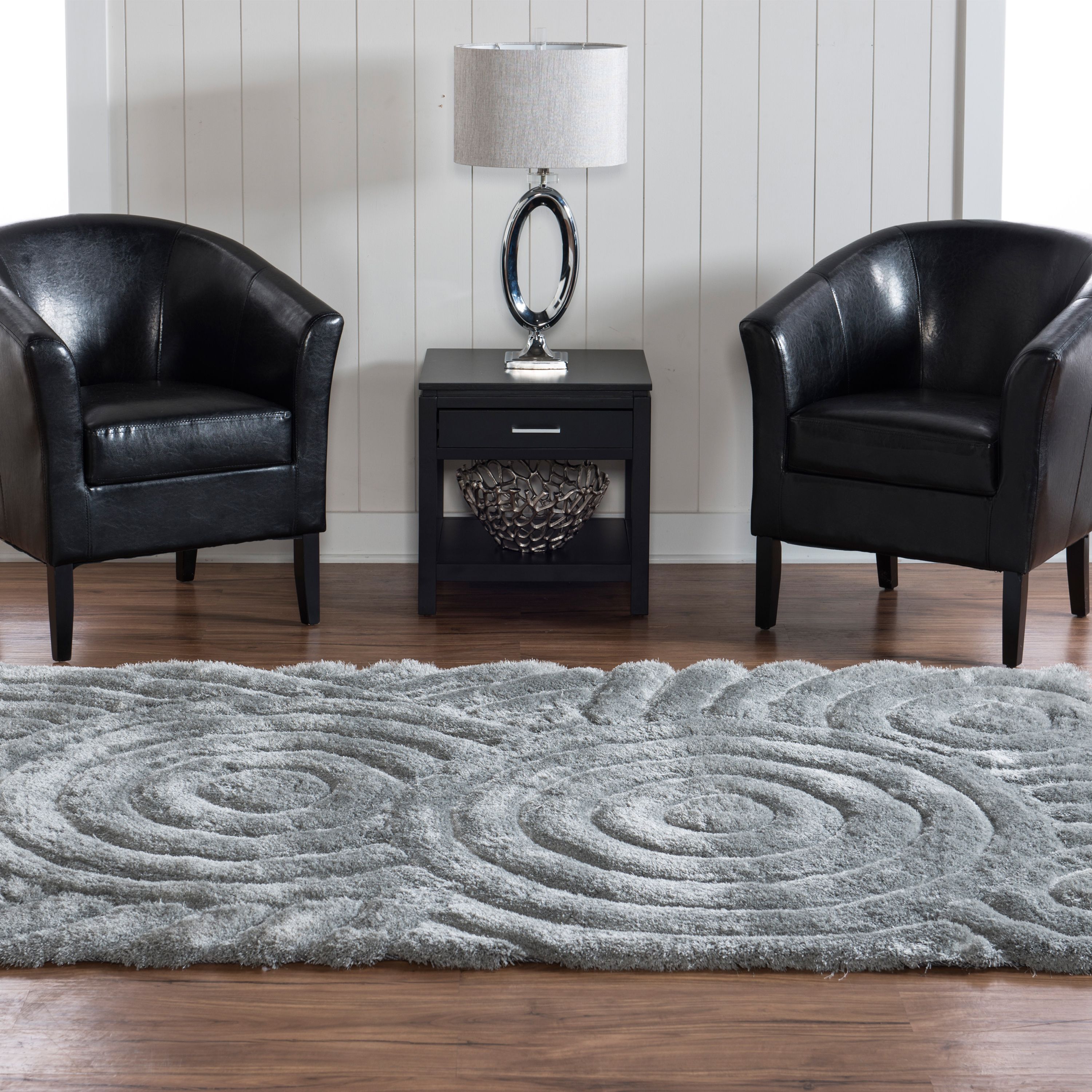 Linon Links Collection Area Rug, Circles, Gray, 8ft x 10ft - Walmart.com