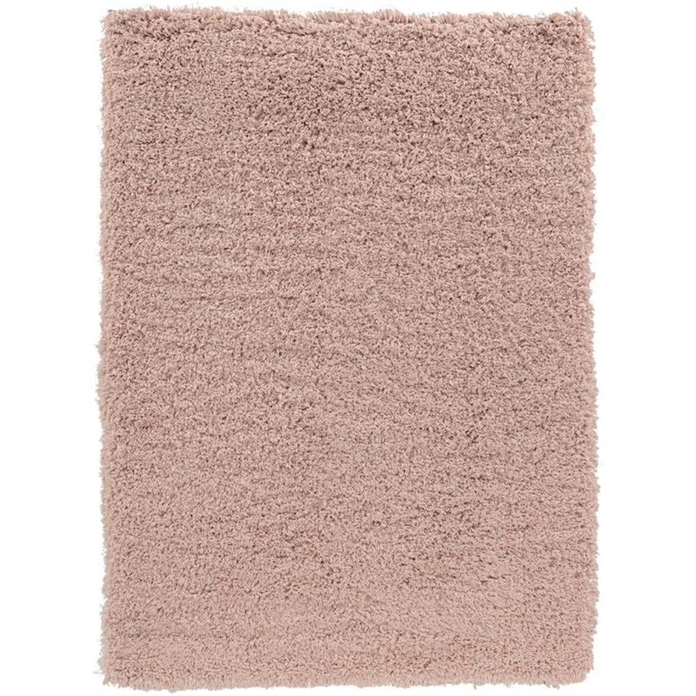 Linon Luxe Plush Shag Hand Tufted Polyester 8'x10' Rug in Blush Pink ...