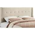 Linon Luxe Tufted Linen Headboard, Multiple Colors and Multiple Sizes ...