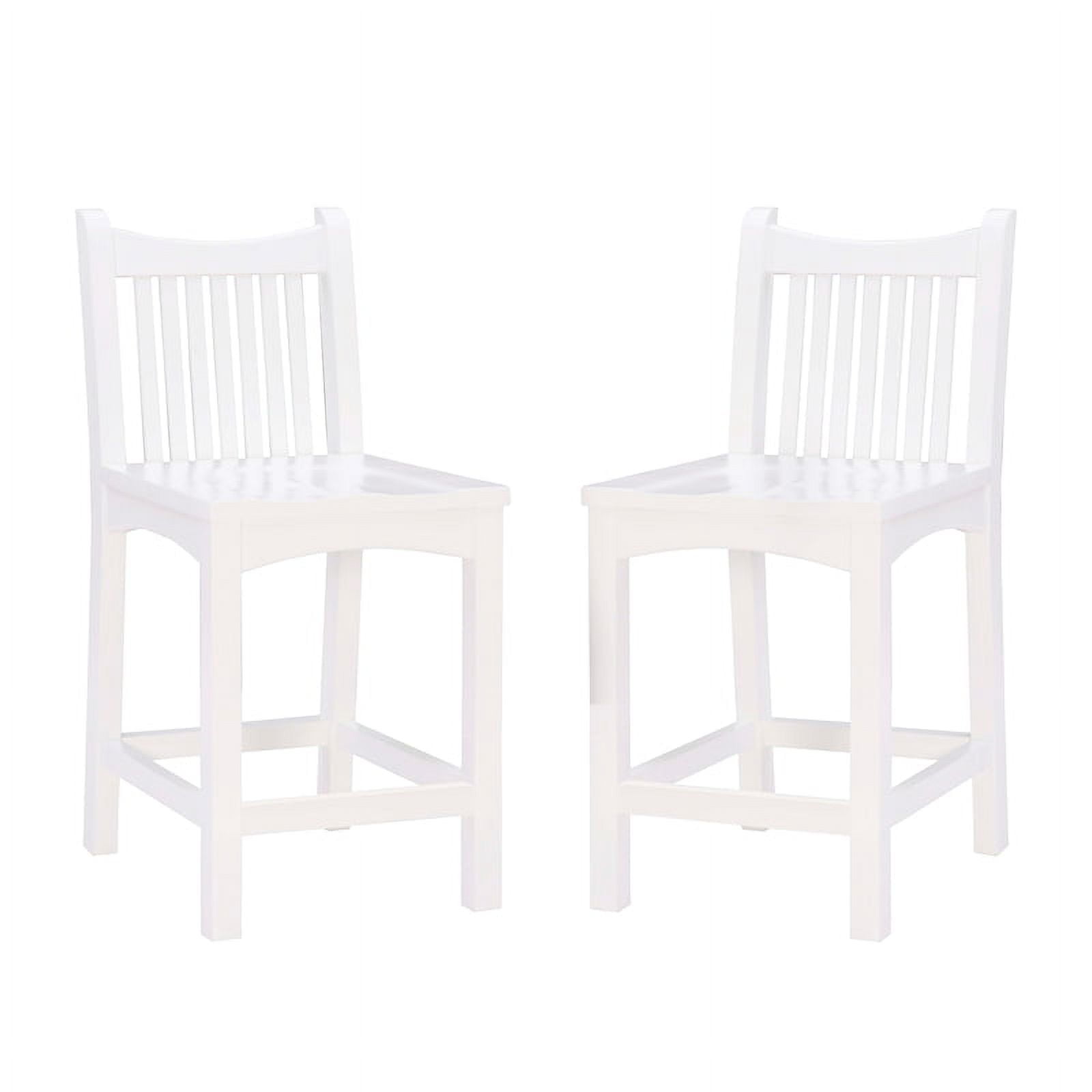 Linon Malvern Solid Wood Commercial Grade Set of Two Counter Stools in ...