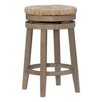 "Linon Rae Rustic Natural Bar Stool, Backless, 24"" Seat Height, Brown ...