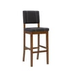 Linon Torino 31" Soho Ladder Back Indoor Wood Counter Stool, Merlot ...