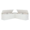 Linon Romero Backless Corner Nook Bench with Storage, 5-Piece Cushion ...