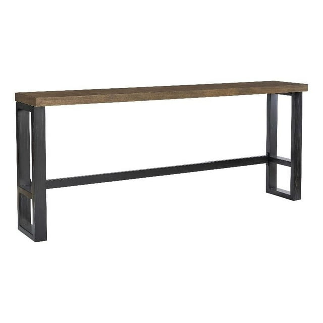 Linon Otis Industrial Home Extra Long Console, Steel & Wood Sofa Bar ...