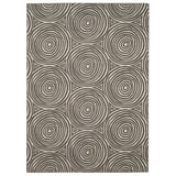 Linon Outdoor Washable Area Rug Collection, Ivory and Brown, 7' x 9 ...