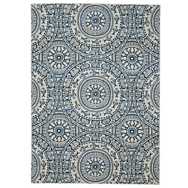 Linon Outdoor Washable Area Rug Collection, Orange and Pink, 3' x 5 ...