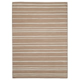 Linon Outdoor Washable Area Rug Collection, Tan and Ivory, 7' x 9 ...