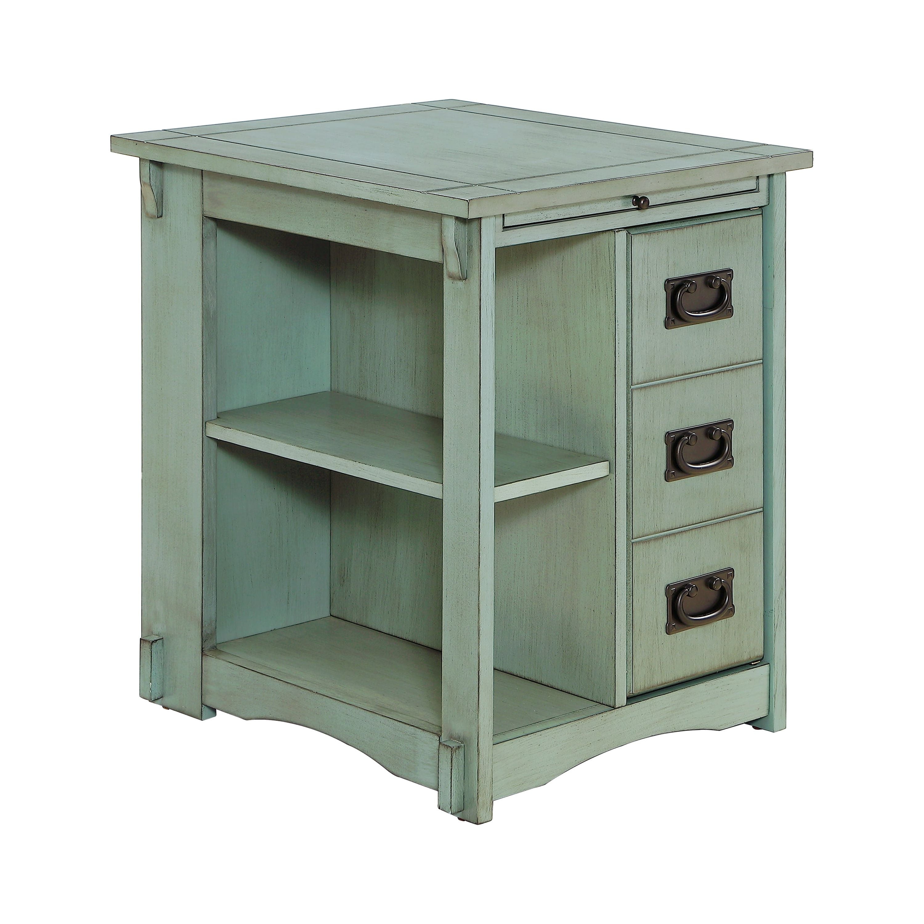 Linon Parnell Storage Side Table/Cabinet with Pull Out Shelf - Walmart.com